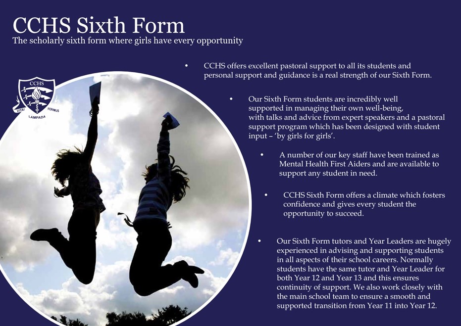 Sixth Form Admissions - Chelmsford County High School for Girls